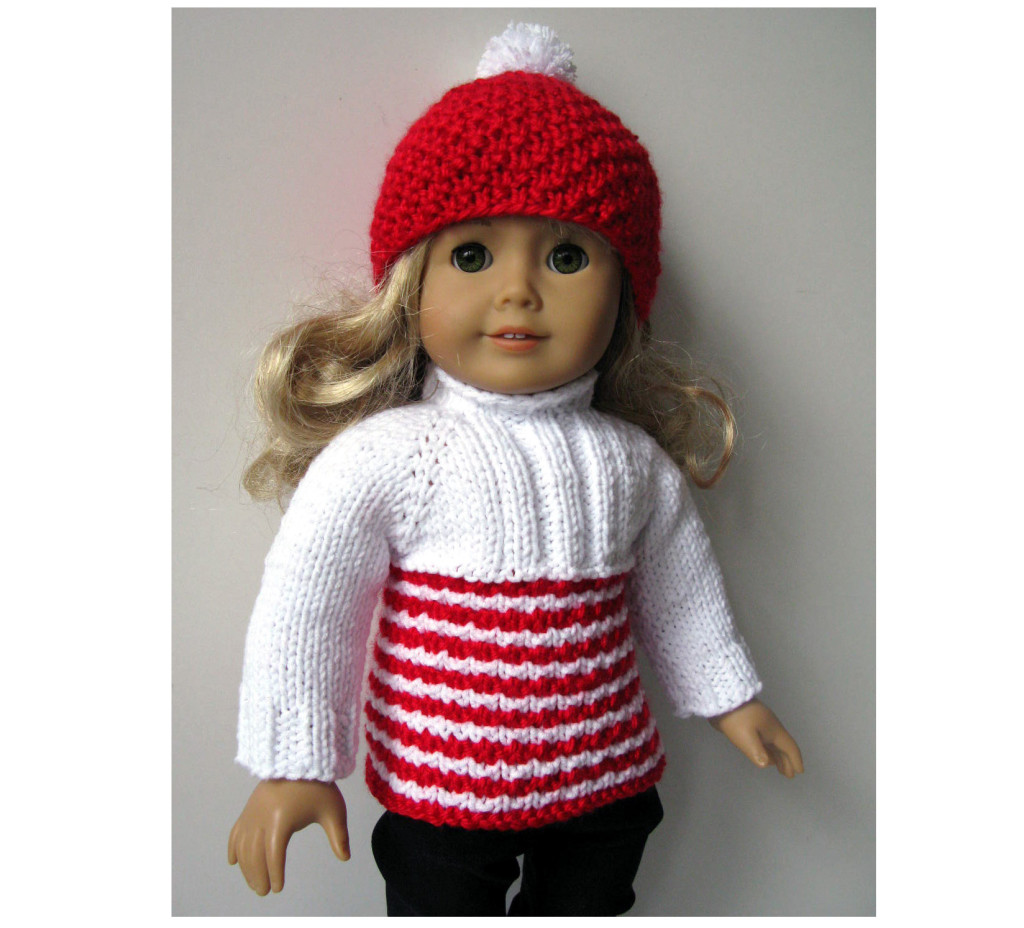 WHITE & Color Ski Set Knitting Pattern - Knit N Play